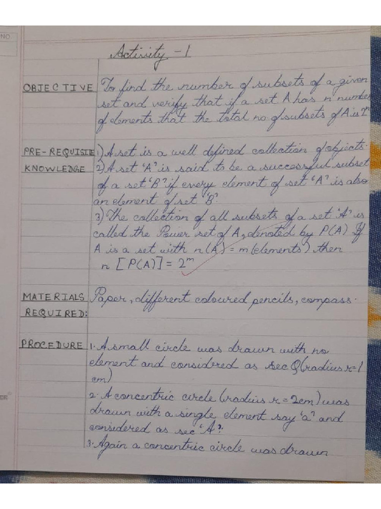 Activity 1 STD XI | PDF