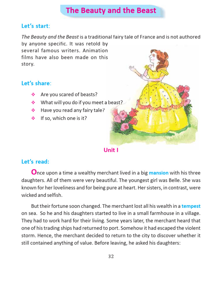 Beauty and the Beast Fairy Tale Summary | PDF
