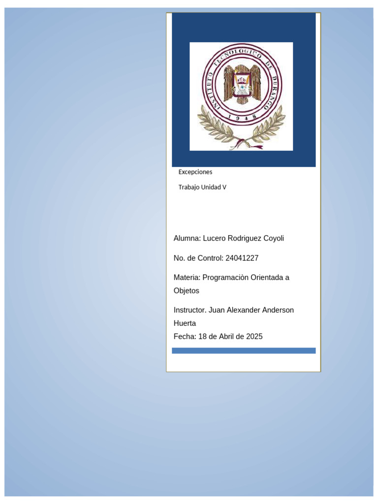 Manejo de Excepciones | PDF | Programa de computadora | Programación
