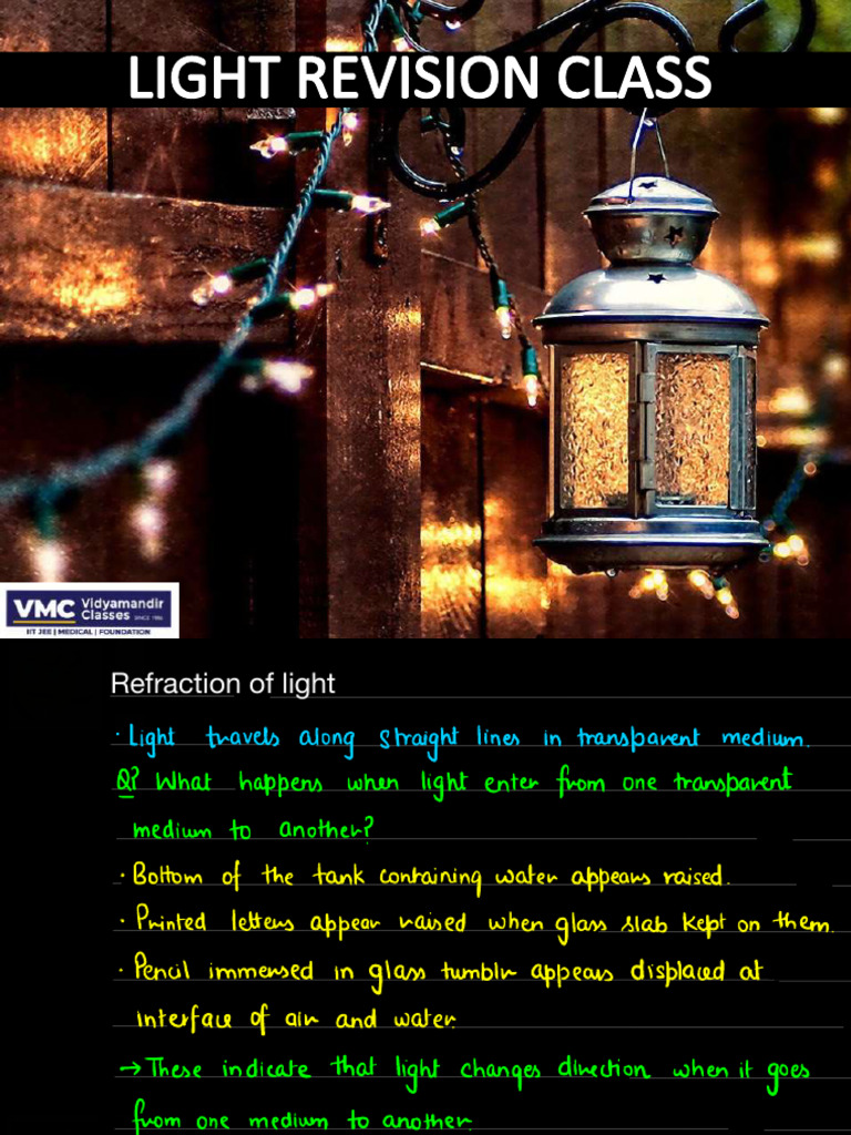 Understanding Light Refraction Principles | PDF | Refraction | Applied ...