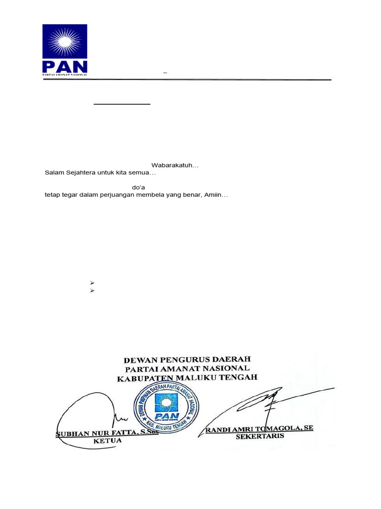 Undangan Halal Bi Halal PC Imm 1 | PDF