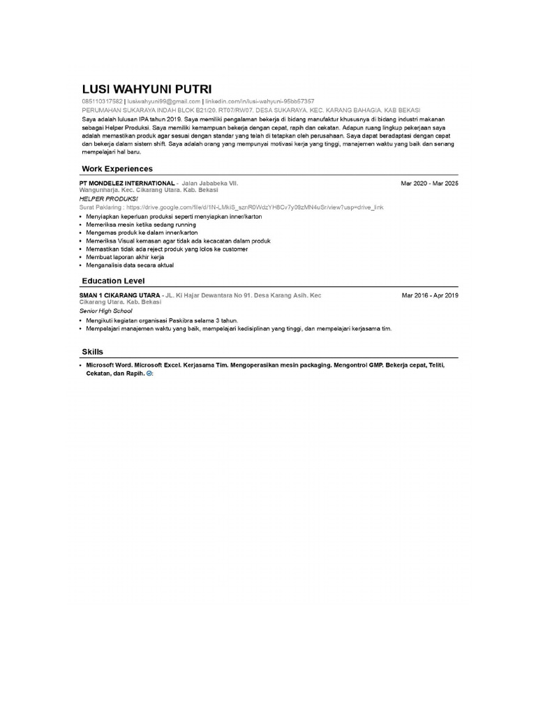 Lampiran - Lusi Wahyuni Putri 2 | PDF