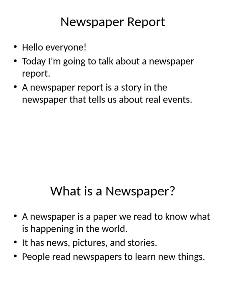 Understanding Newspaper Reports | PDF