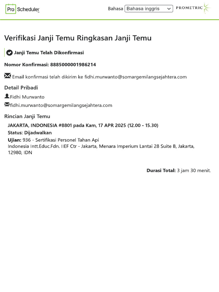 ProScheduler - Appointment Scheduled | PDF