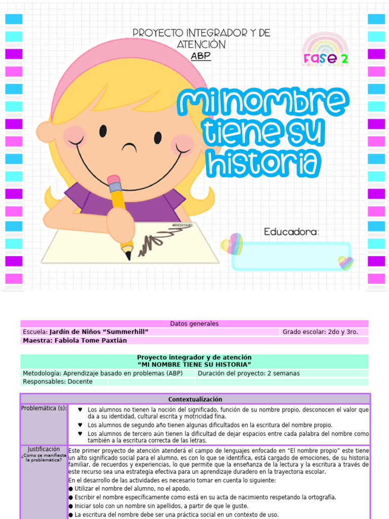 Proyecto La Historia de Mi Nombre | PDF | Pensamiento | Etnicidad