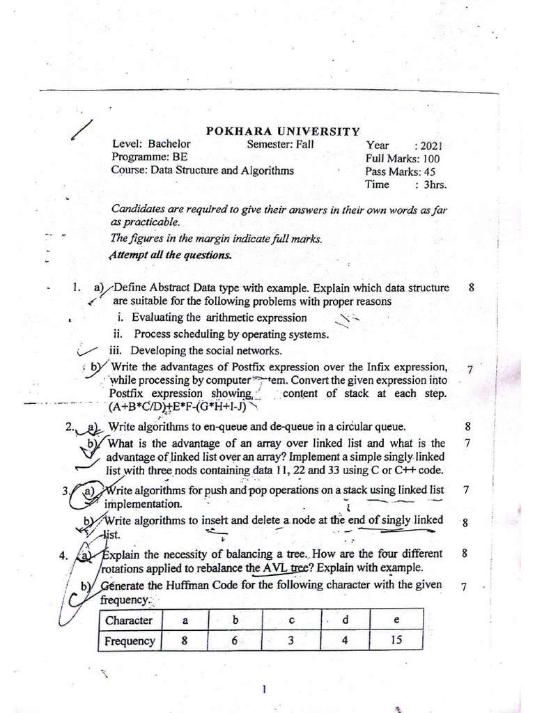 Dsa Old Question Collection | PDF