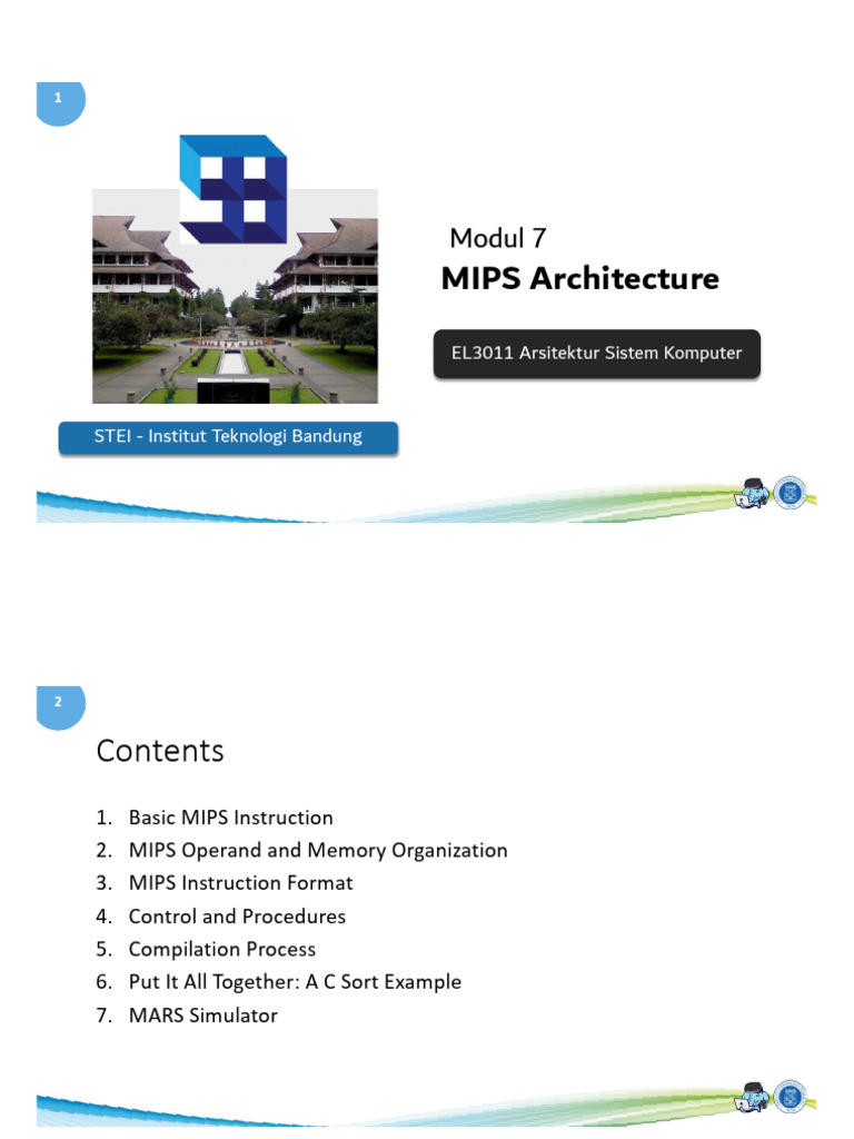 EL3011 - 7 MIPS Architecture | PDF | Computer Architecture | Computing
