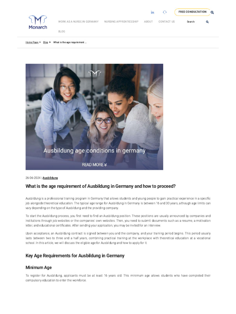 Ausbildung Age Requirements in Germany | PDF | Cost Of Living | Travel Visa