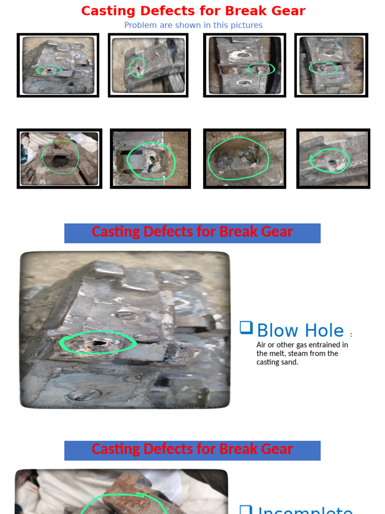 Casting Defects For Break Gear | PDF | Secondary Sector Of The Economy ...
