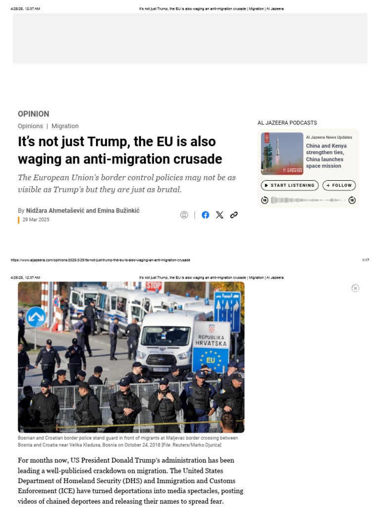 It's Not Just Trump, The EU Is Also Waging An Anti-Migration Crusade ...