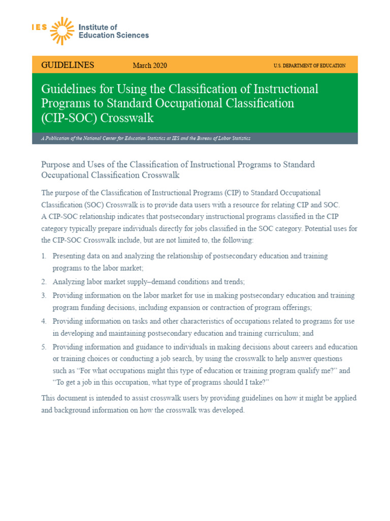 Ies2020 Cip Soc Crosswalk 508c | PDF | Residency (Medicine) | Medicine