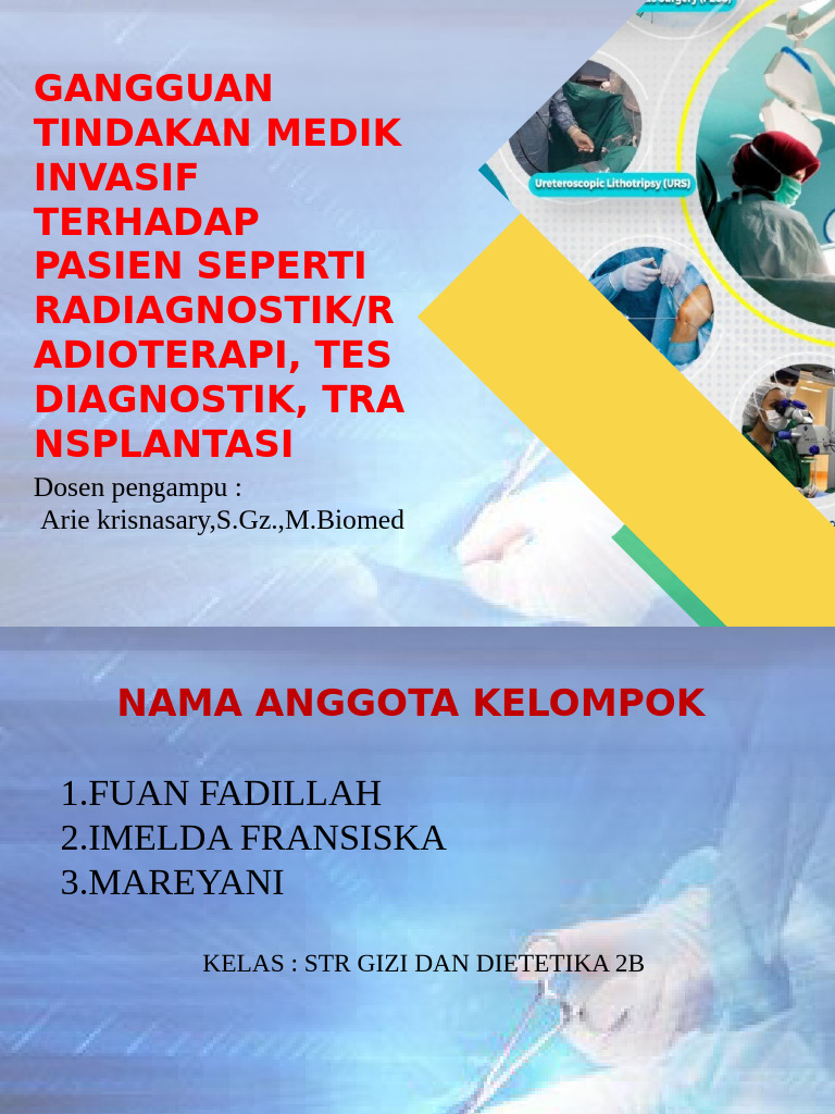 Gangguan Tindakan Medik Invasif Terhadap Pasien Seperti Radiagnostik | PDF