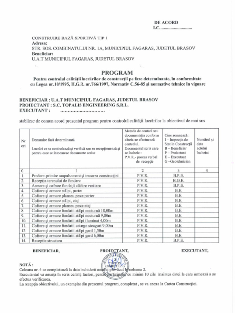Program Faze REZ Fagaras | PDF