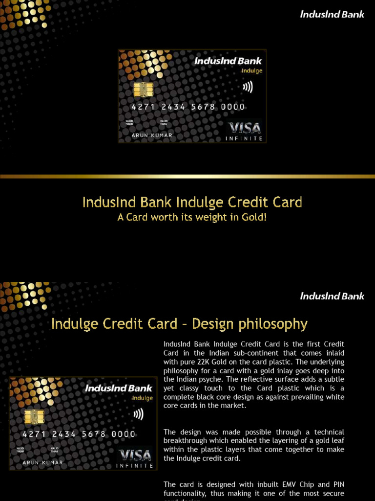 IndusInd Bank Indulge Credit Card Benefits | PDF | Credit Card ...