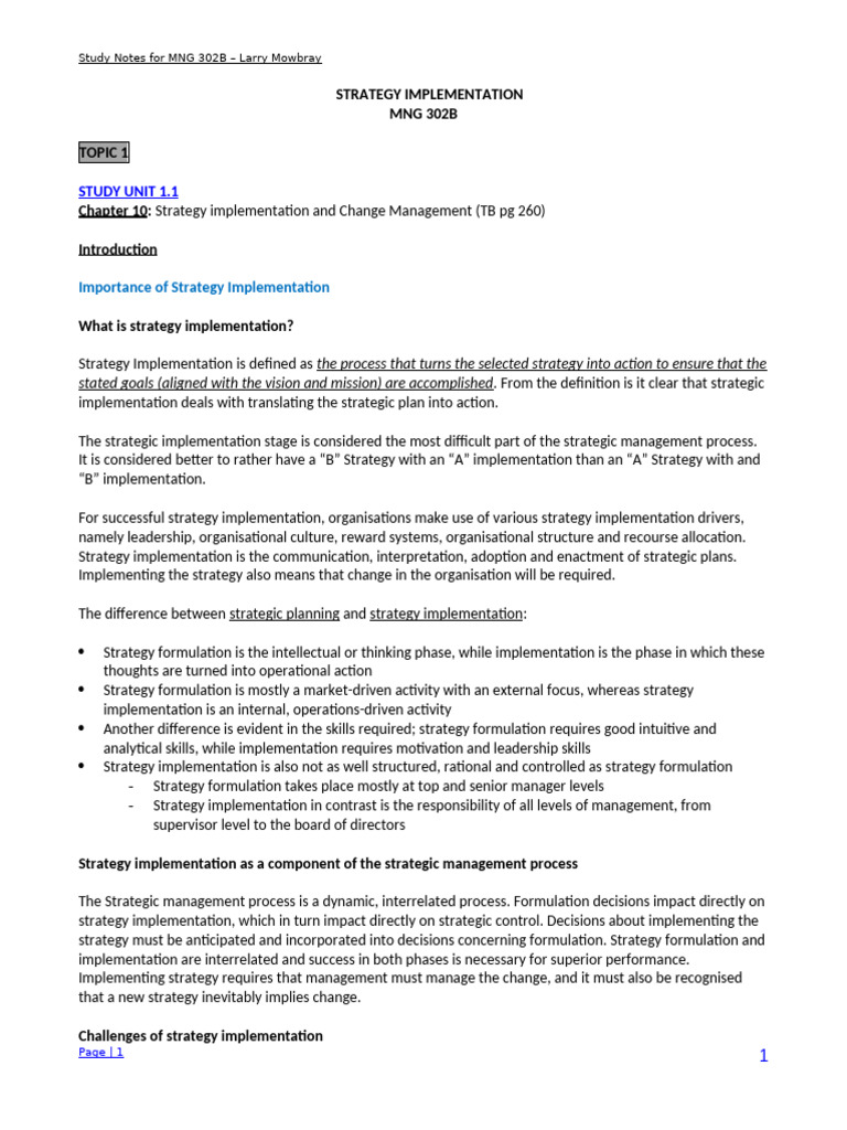 MNG3702-detailed Summary | PDF | Organizational Culture | Leadership