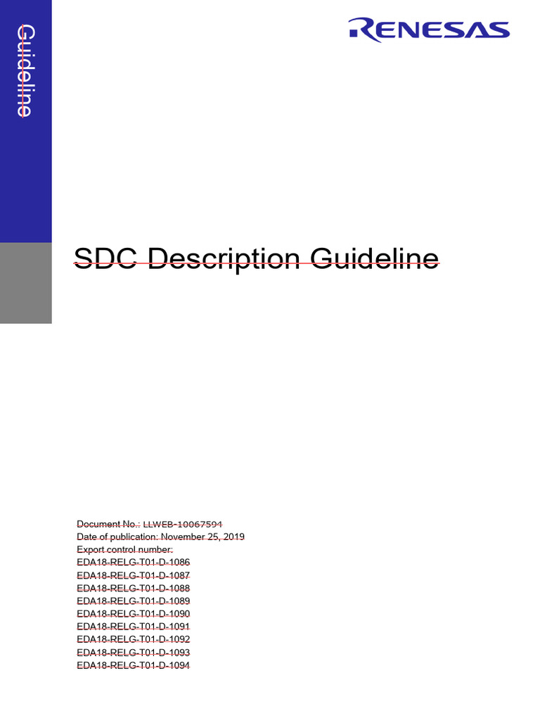 SDC Description Guideline LLWEB 10067594 | PDF | Computing | Computer Engineering