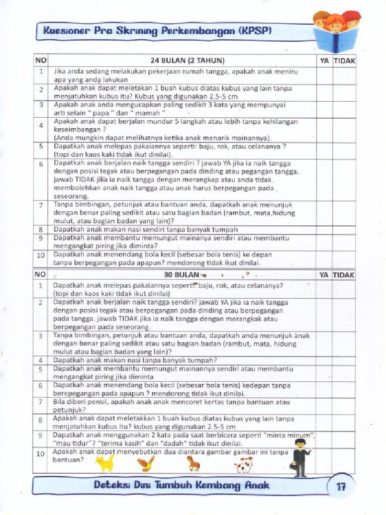 KPSP 2 Tahun | PDF