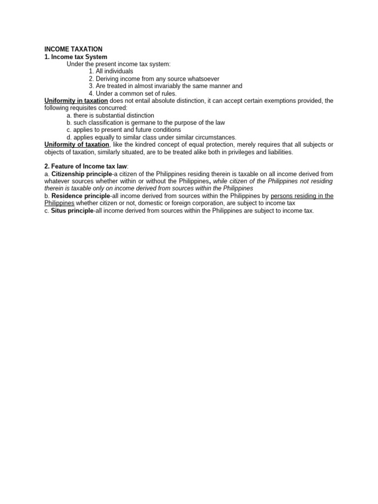 Income Taxation Quiz Reviewer | PDF