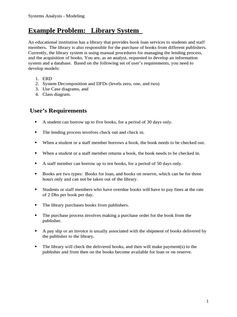 ER - DFD - Problem and Solution | PDF | Loans | Libraries