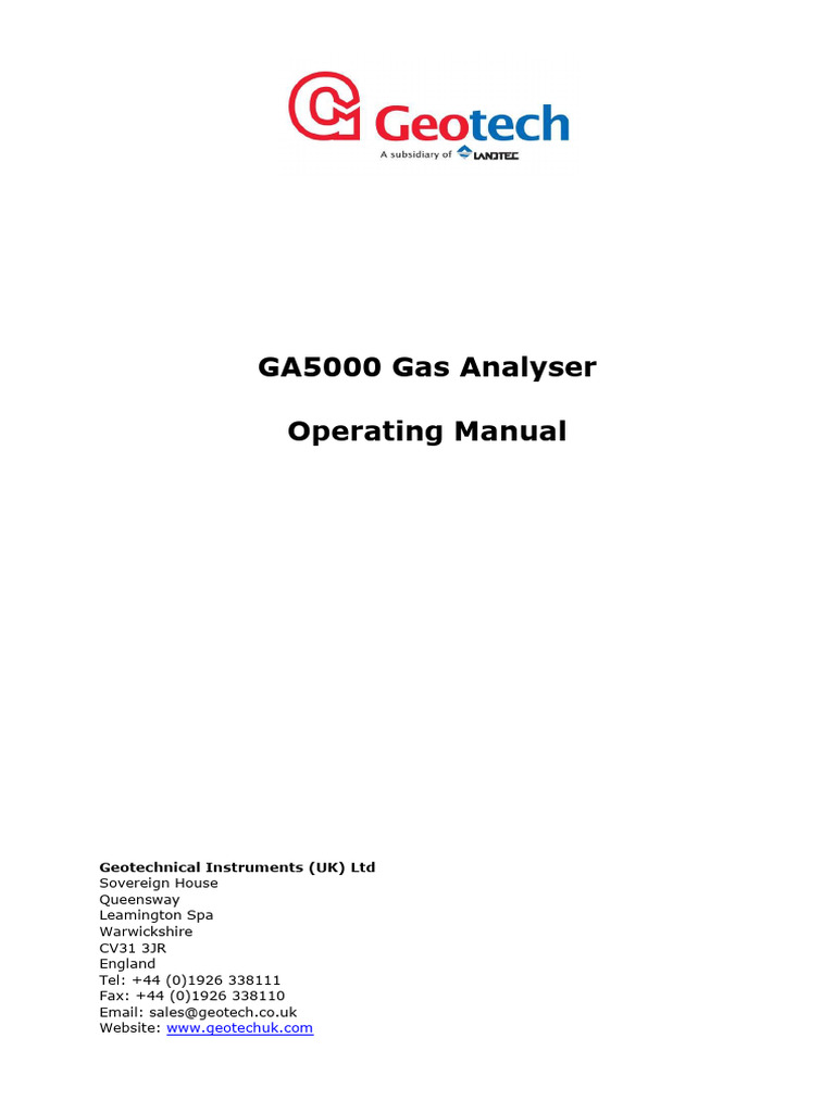 Ga5000 Operating Manual | PDF | Electromagnetic Compatibility
