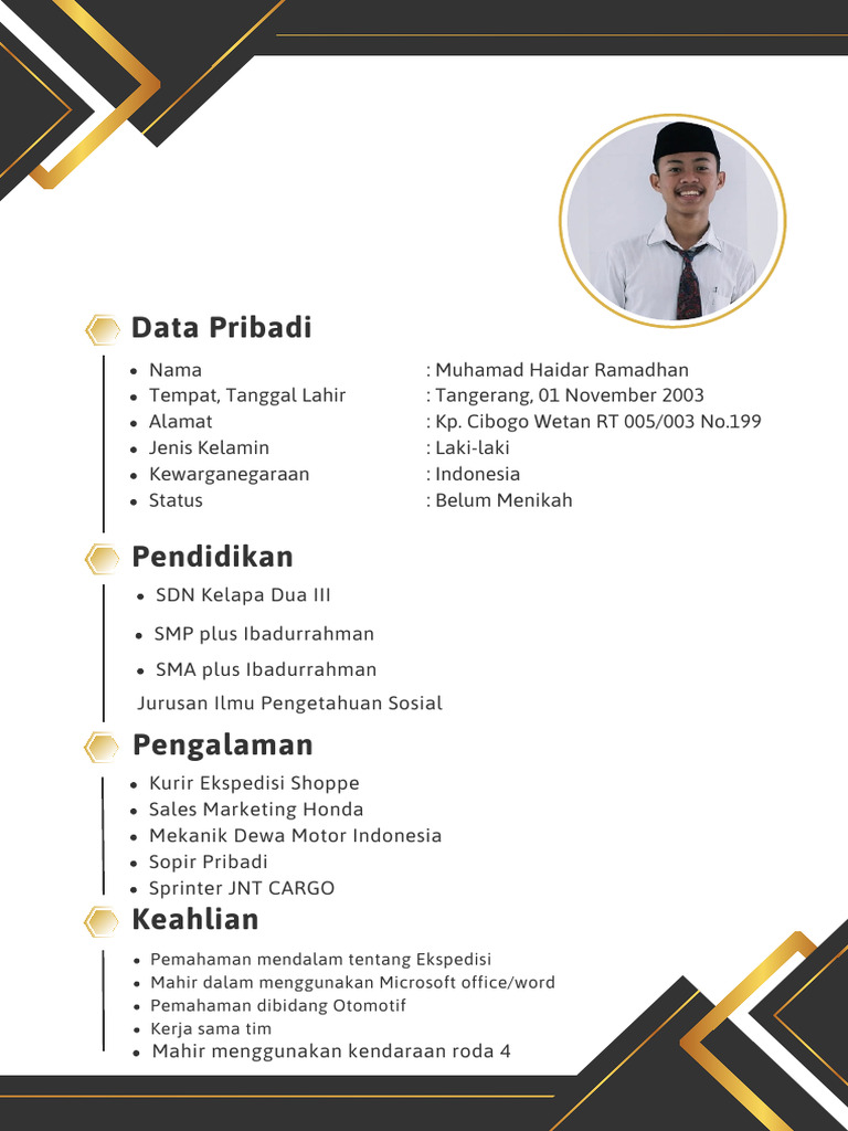 CV Ker Ja Haidar | PDF