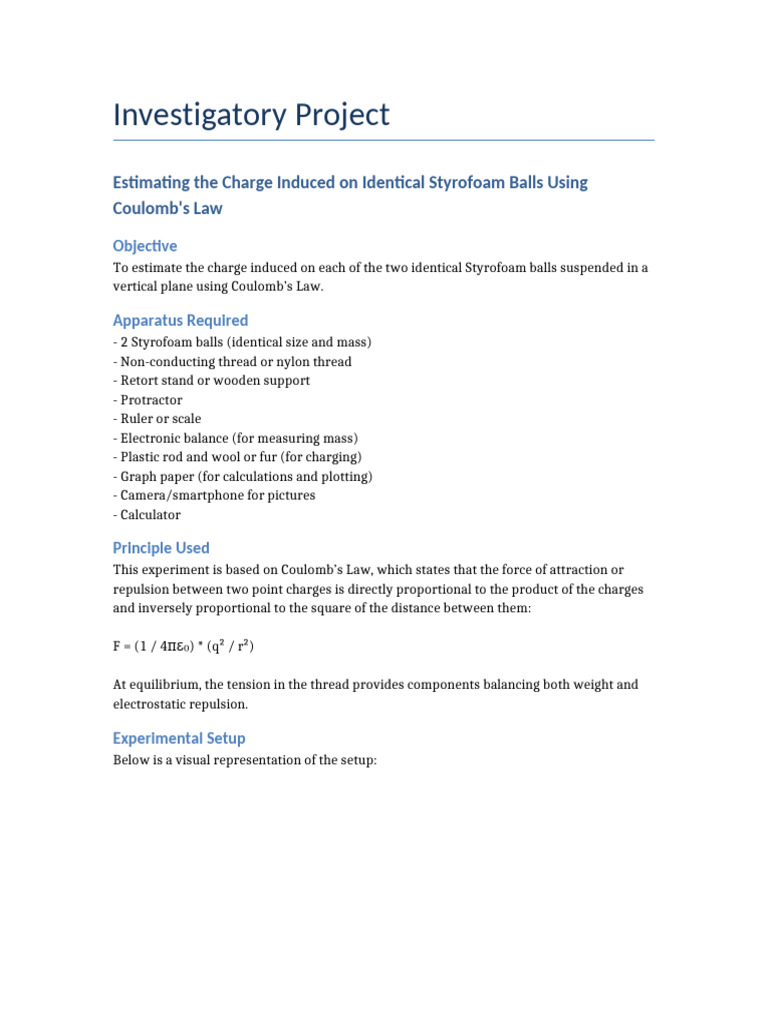 Investigatory Project With Images | PDF | Physics | Physical Quantities