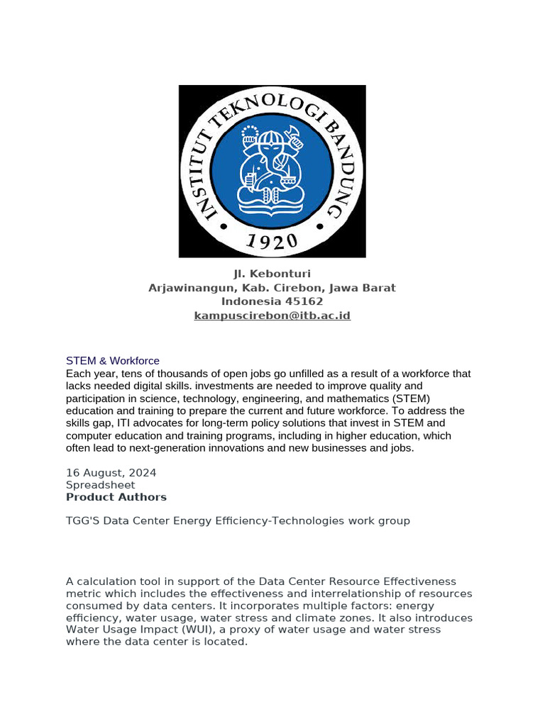 ITB Alamat: STEM Workforce Solutions | PDF | The United States ...