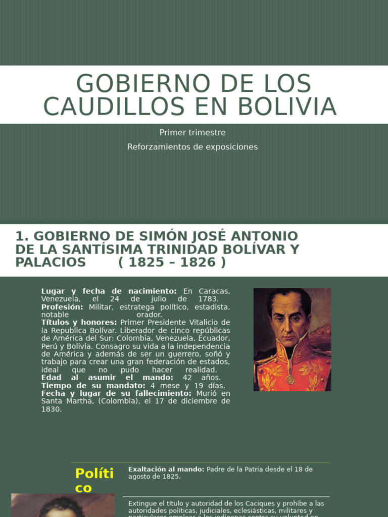 Los Caudillos Santa Cruz | PDF | América del Sur | Perú