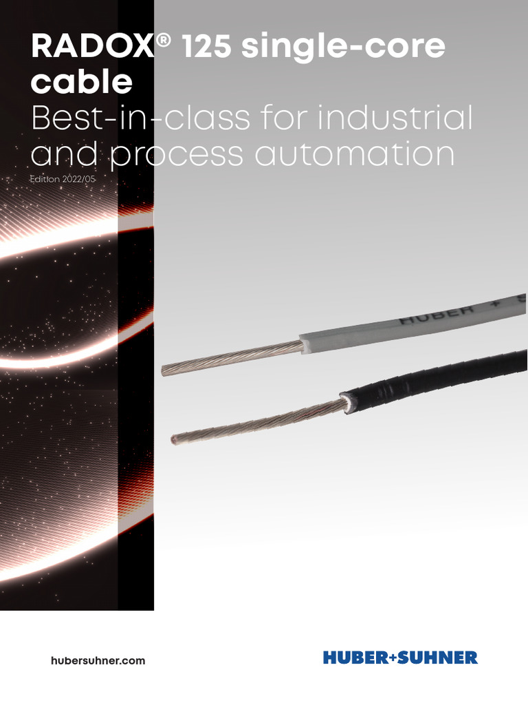 RADOX 125 Single-Core Cable | PDF | Insulator (Electricity) | Natural Gas