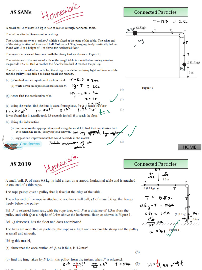 Connected Particles Exam Questions | PDF