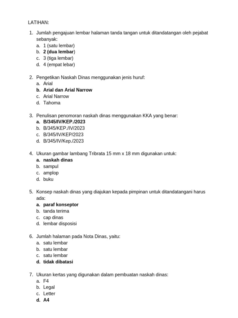 Latihan Minu Plus | PDF