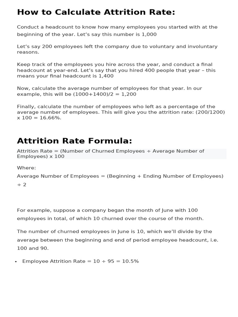 2. How to Calculate Attrition | PDF