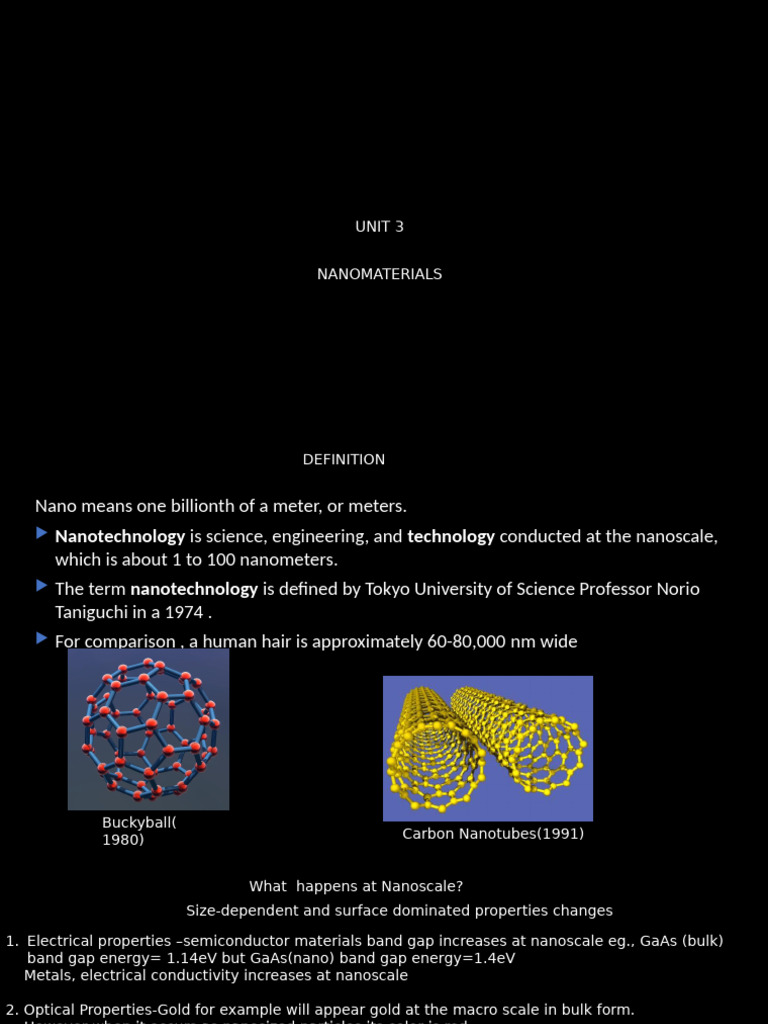 Unit 3nanotechnology | PDF | Scanning Electron Microscope | Nanotechnology