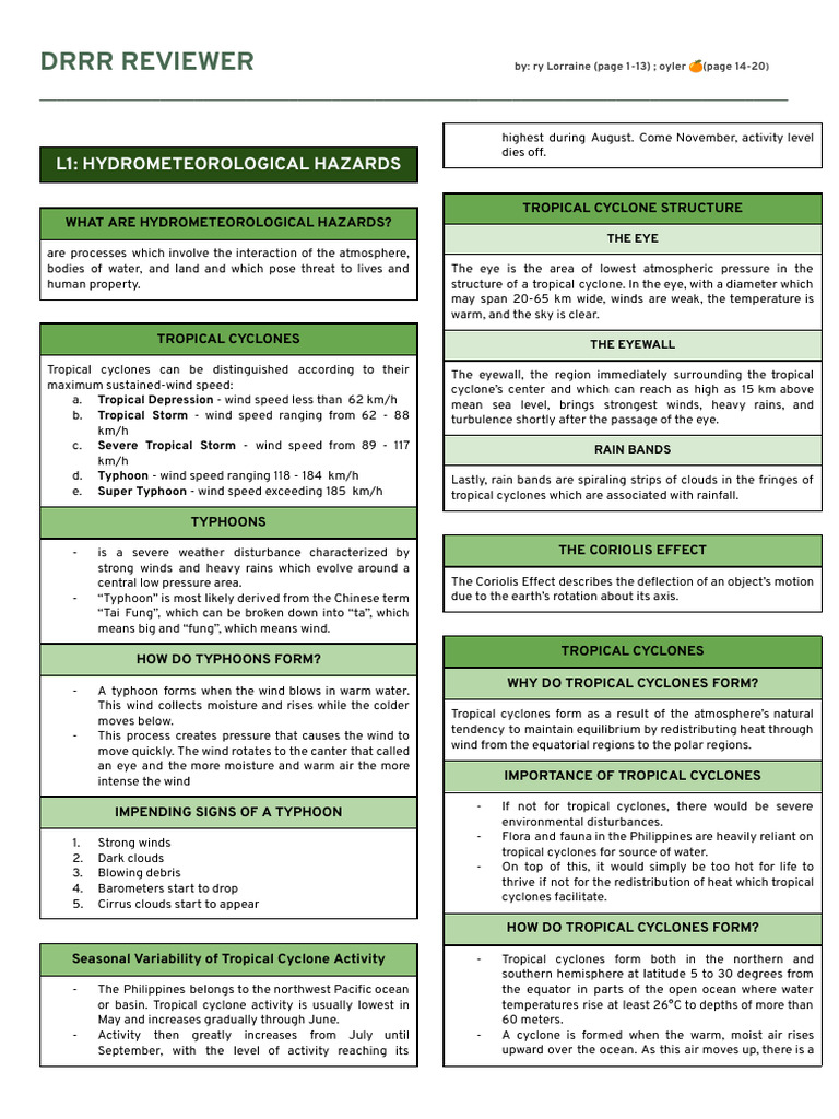 q4 Drrr Reviewer | PDF | Hail | Storm Surge