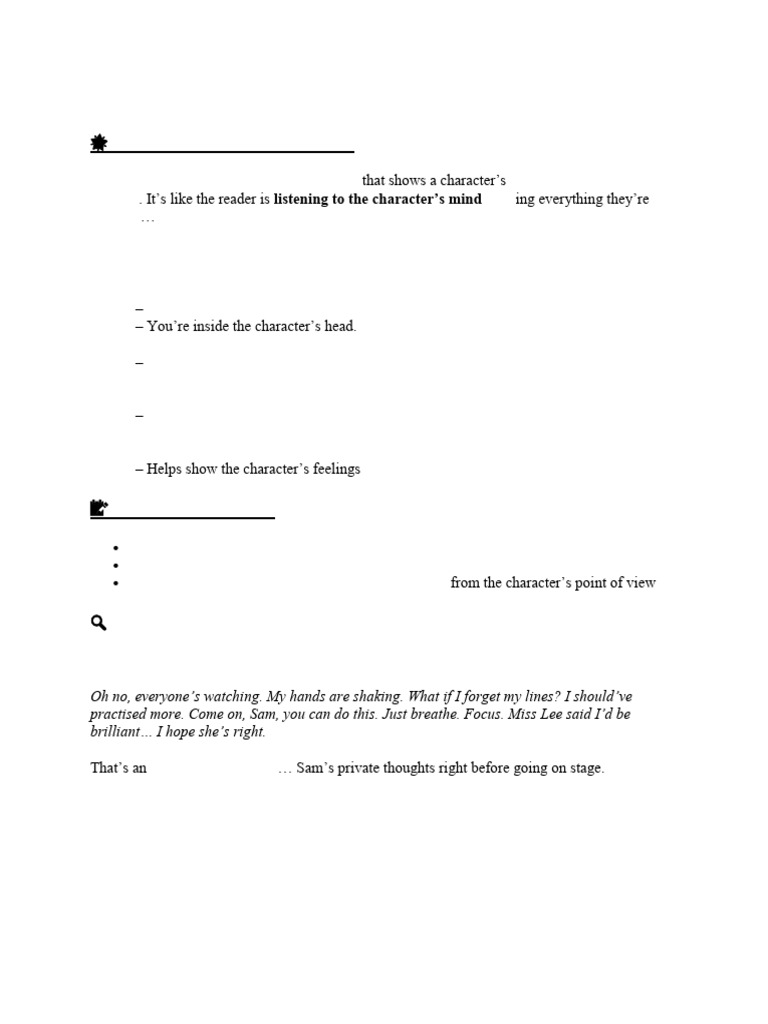 ? What Is An Interior Monologue | PDF | Thought | Feeling