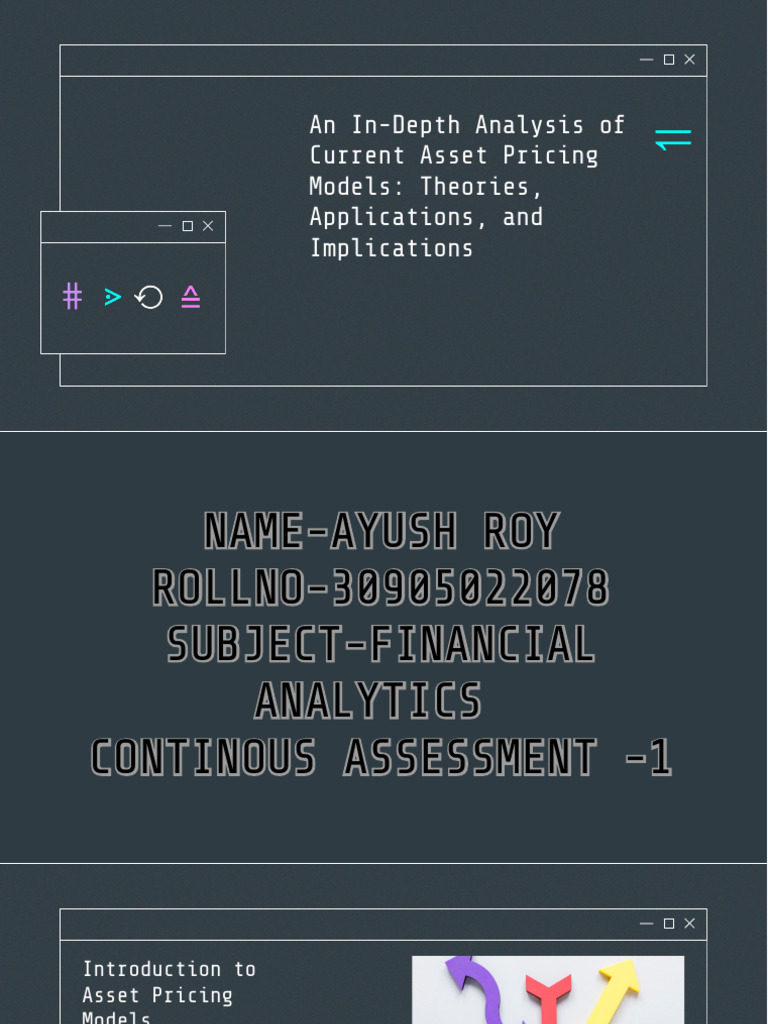 Ayush Roy - Fin MGT - CA1 | PDF | Risk | Capital Asset Pricing Model