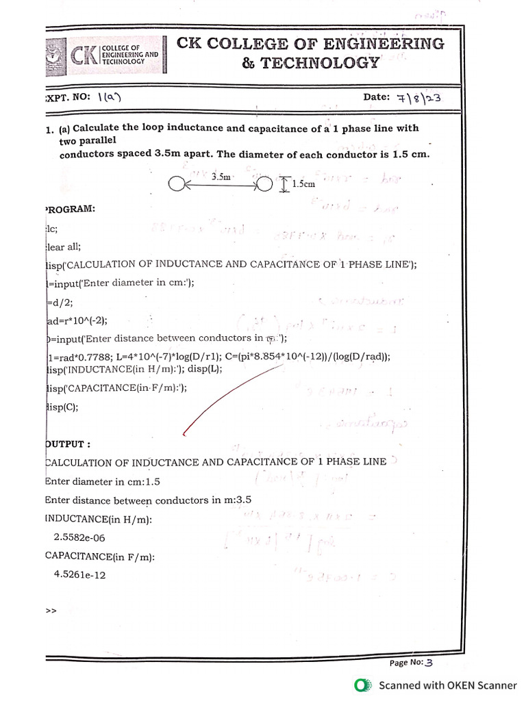 Computation of Transmission Line Parameter | PDF