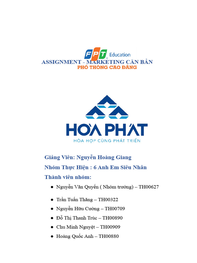(123doc) Assignment Marketing Can Ban Cong Ty TNHH Dien Lanh Hoa Phat | PDF