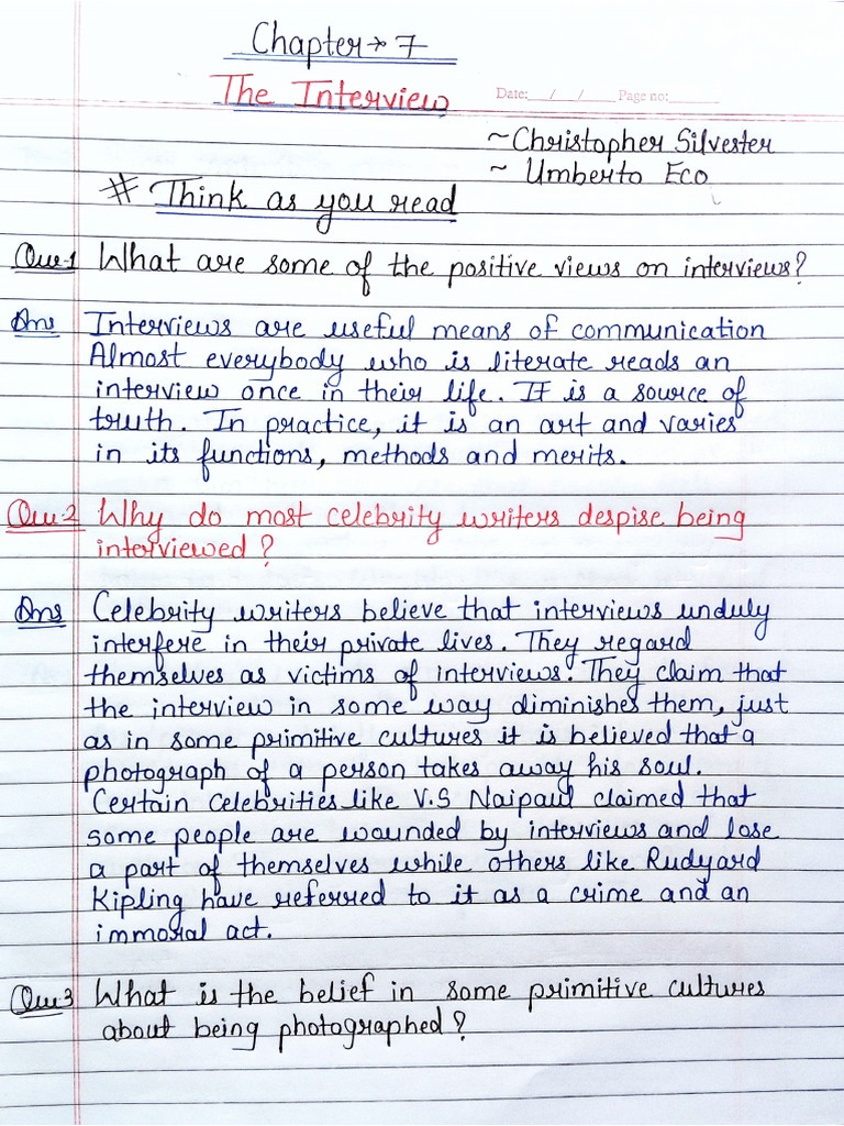Ch-7 The Interview | PDF