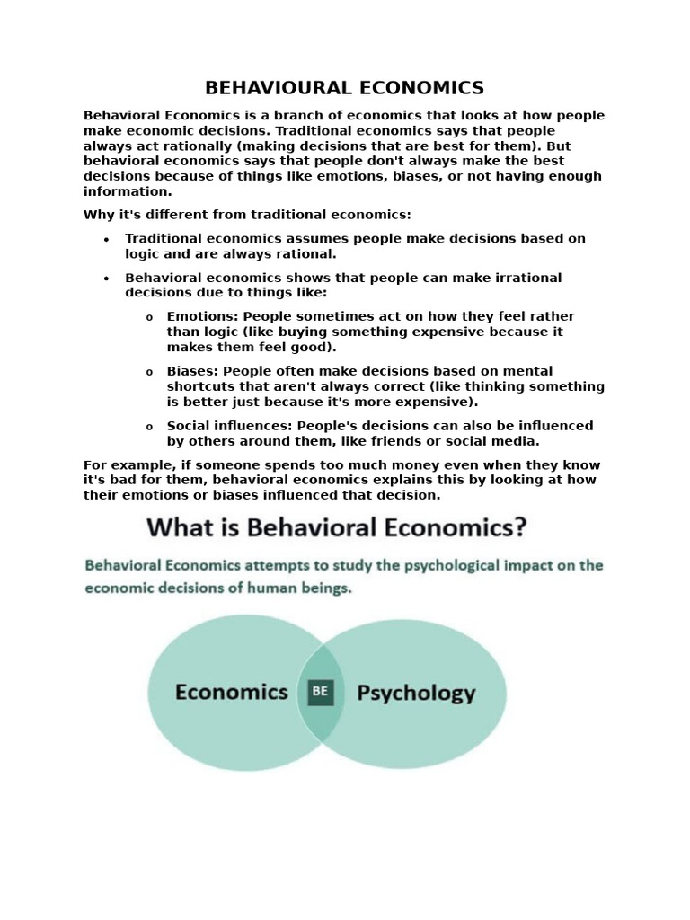 BEHAVIOURAL ECONOMICS 1st and 2nd-1 | PDF