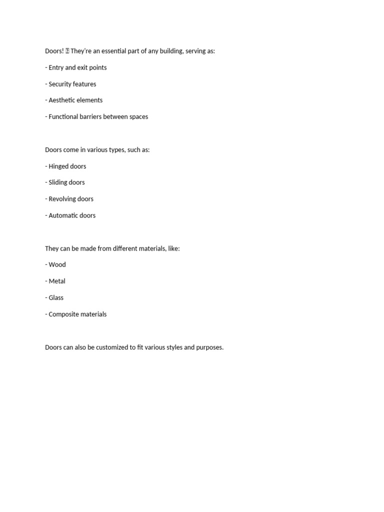 Doors! They'-WPS Office | PDF