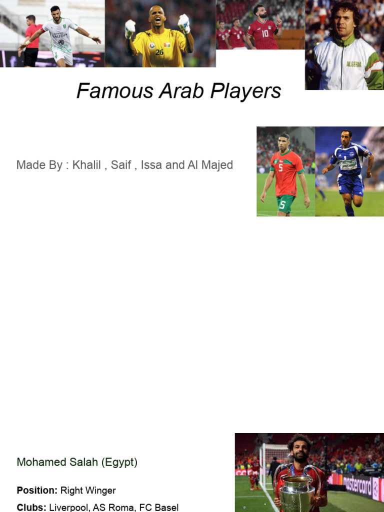 Iconic Arab Football Players | PDF