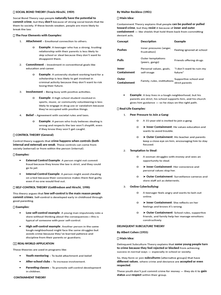 ? Social Bond Theory For Final | PDF | Deviance (Sociology ...