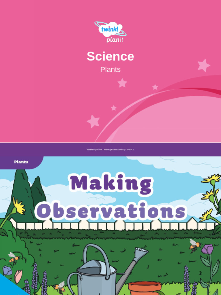 Lesson Presentation Making Observations | PDF | Horticulture | Plants