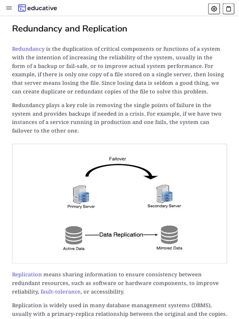 25 Redundancy and Replication | PDF