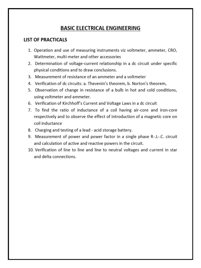 Electrical Engineering Practical Guide | PDF | Electric Motor | Rectifier