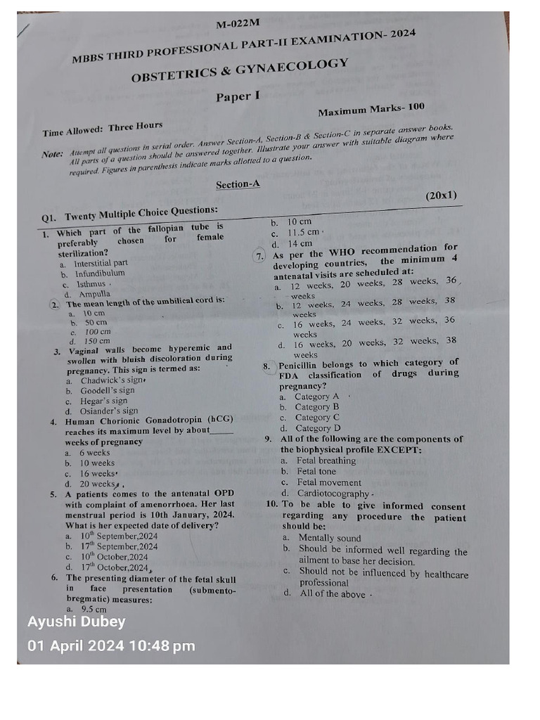 Final Prof Q Papers | PDF