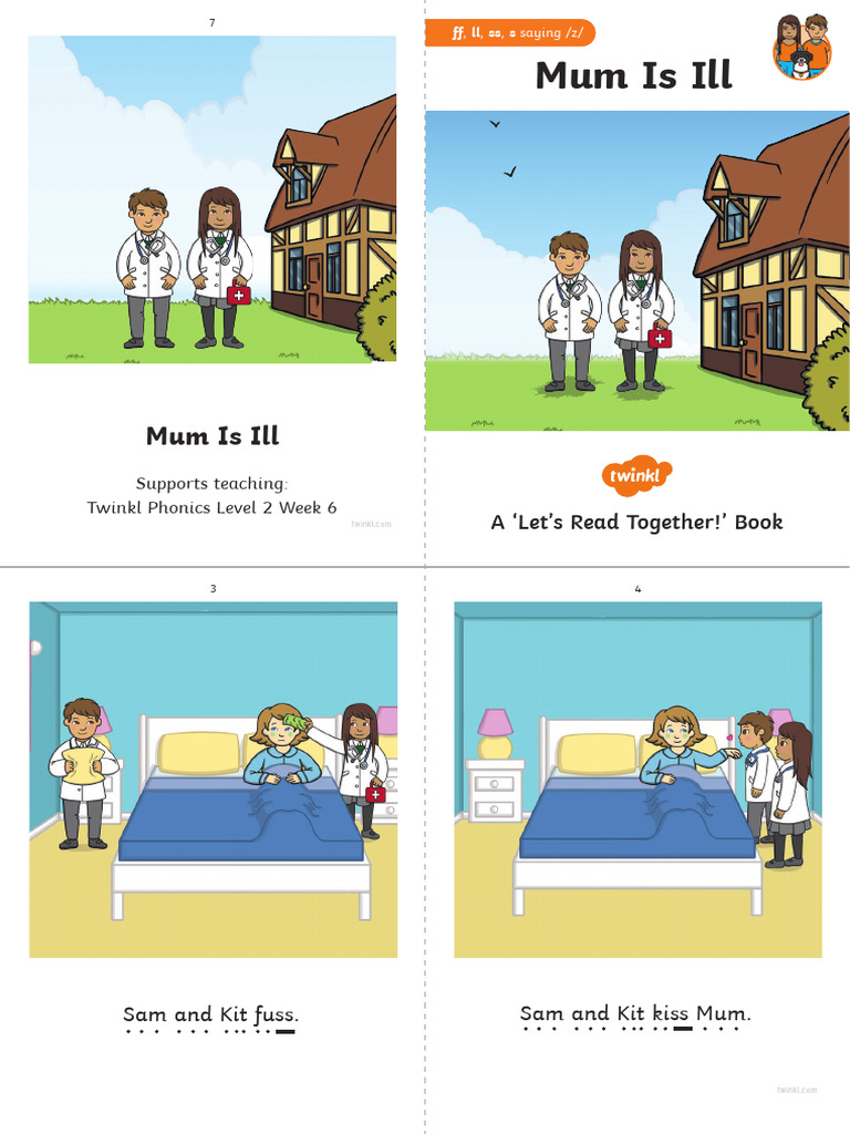 Level 2 Week 6 Reading Minibook Mum Is Ill | PDF