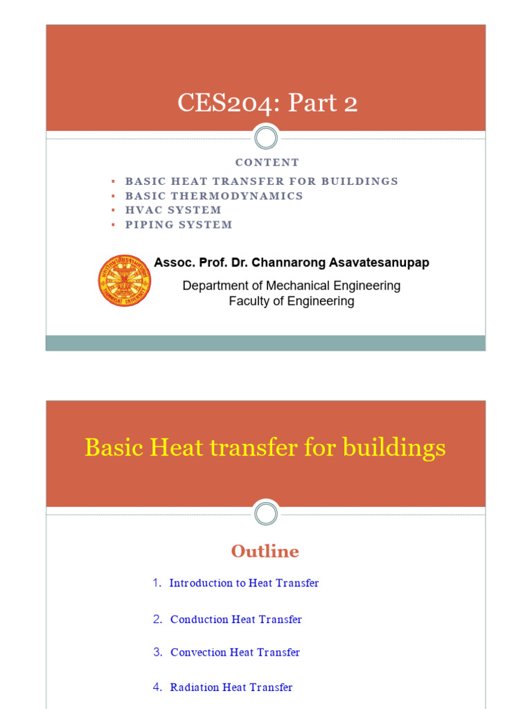 Heat Transfer in Building | PDF | Heat Transfer | Thermal Conduction