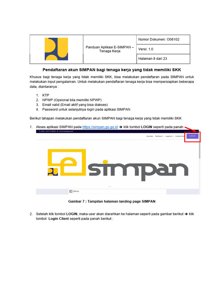 Buat Akun E-Simpan Baru | PDF